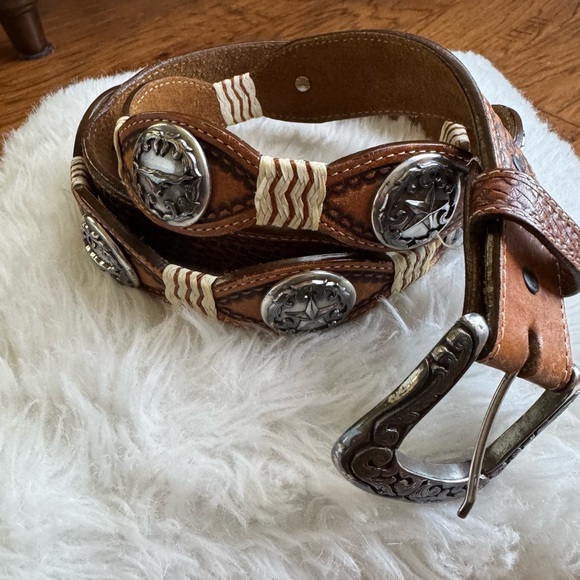 Justin Boots | Accessories | Justin Leather Belt Western Longhorns And ...